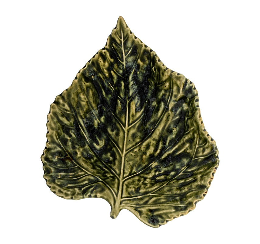 Gudrun Green Birch Leaf Plate by Claudia Schiffer for Bordallo Pinheir ...