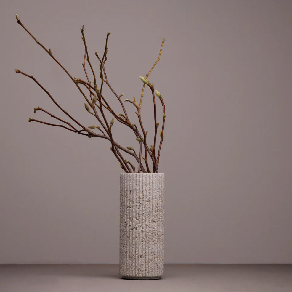 When Objects Work Grooved Limestone Vase by Nicolas Schuybroek ...
