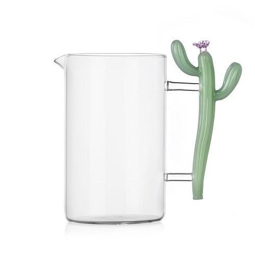 Ichendorf Milano Desert Plants Cactus Jug/Pitcher, Matte Green Glass ...