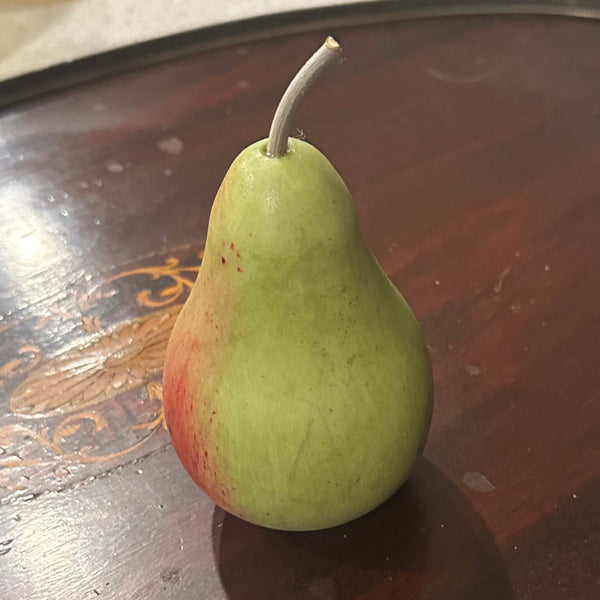 Large Pear Italian Carrara Marble Stone Fruit - Amusespot - Unique ...