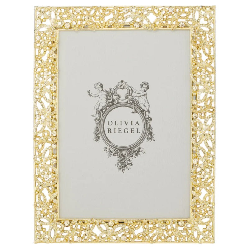 Gold Papillon with Jonquil Crystals Photo Frame, 5" x 7" by Olivia ...