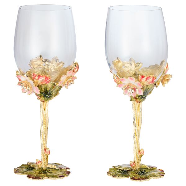 Lotus Wine Glass Set of 2 by Olivia Riegel | Amusespot - Amusespot ...