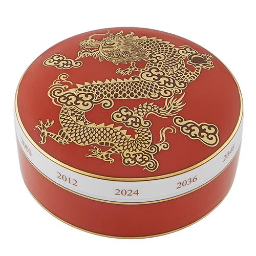 Golden Dragon Large Round Box by Vista Alegre - Amusespot - Unique ...