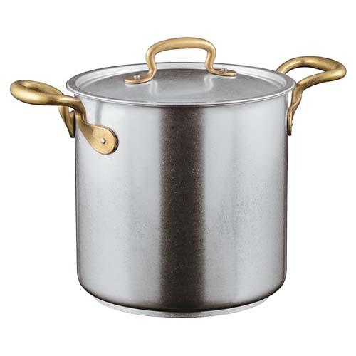 1965 Vintage Stainless Steel Stock Pot with Lid, 2 Handles by Sambonet ...