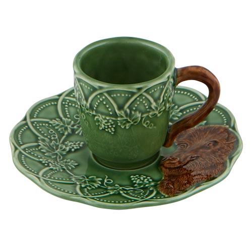 Woods Coffee Cup & Saucer, Boar, 5 oz by Bordallo Pinheiro - Amusespot ...