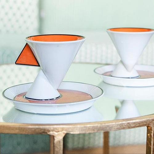 Jazz Set of 2 Espresso Coffee Cups and Saucers by Vista Alegre ...
